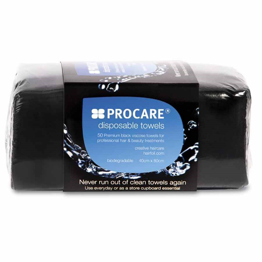 Procare Disposable Towels Black - 50 Pack – Ultimate Hair and Beauty